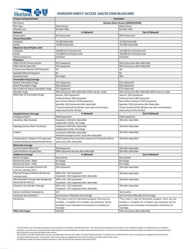 Horizon Direct Access 100-50 2500 BlueCard